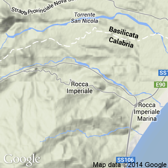 Mappa di Rocca Imperiale, Cartine Stradali e Foto Satellitari