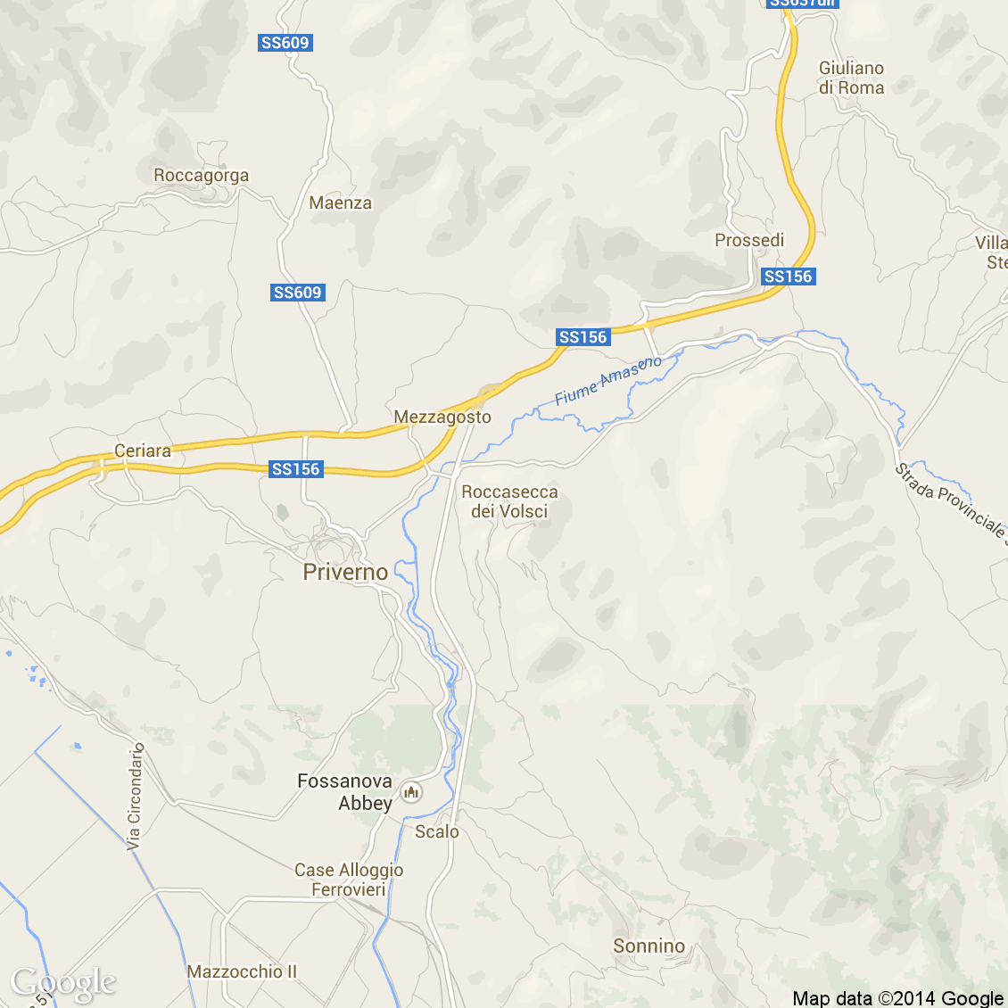 Foto dall'alto delle strade del comune di Roccasecca dei Volsci media e ...