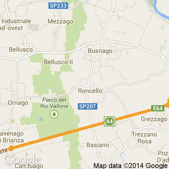 Mappa di Roncello, Cartine Stradali e Foto Satellitari