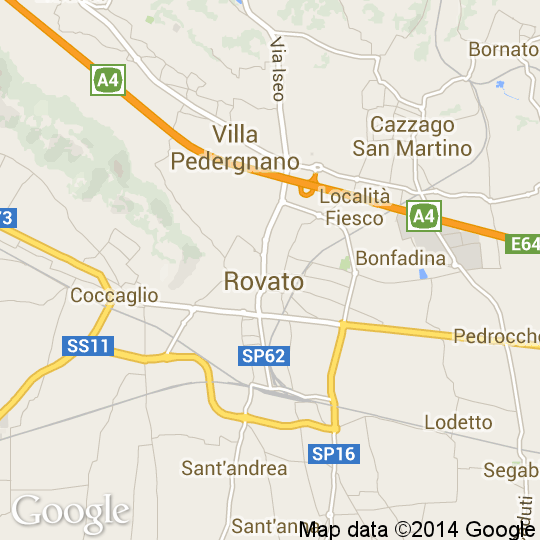 Mappa di Rovato, Cartine Stradali e Foto Satellitari