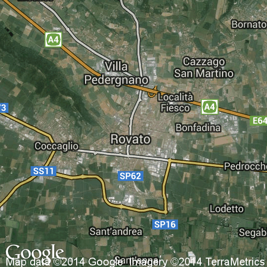 Mappa di Rovato, Cartine Stradali e Foto Satellitari