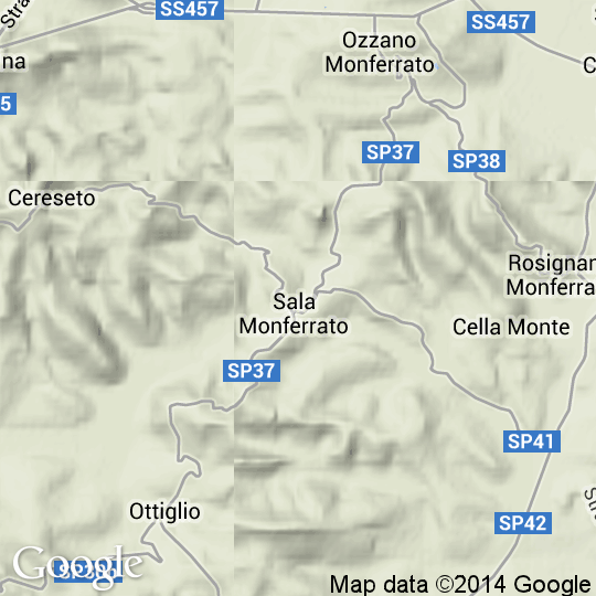 Mappa di Sala Monferrato, Cartine Stradali e Foto Satellitari