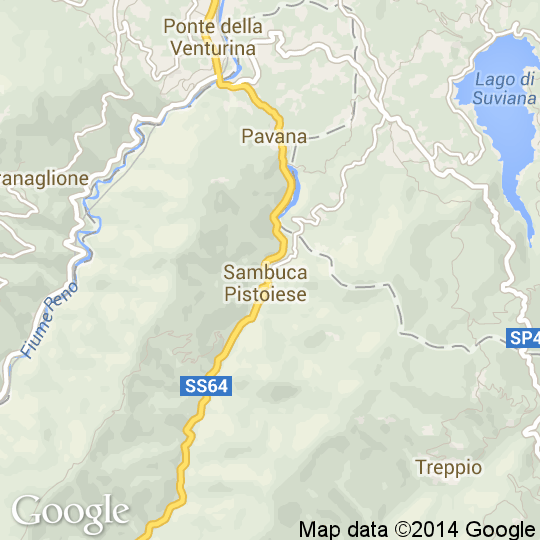 Mappa di Sambuca Pistoiese, Cartine Stradali e Foto Satellitari