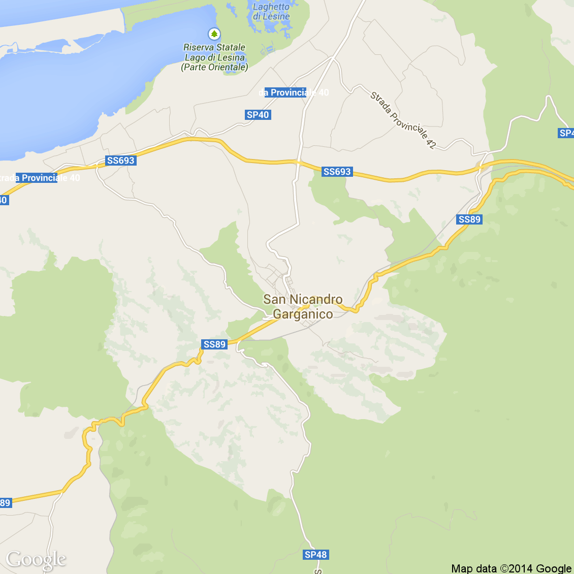 Foto dall'alto delle strade del comune di San Nicandro Garganico media ...