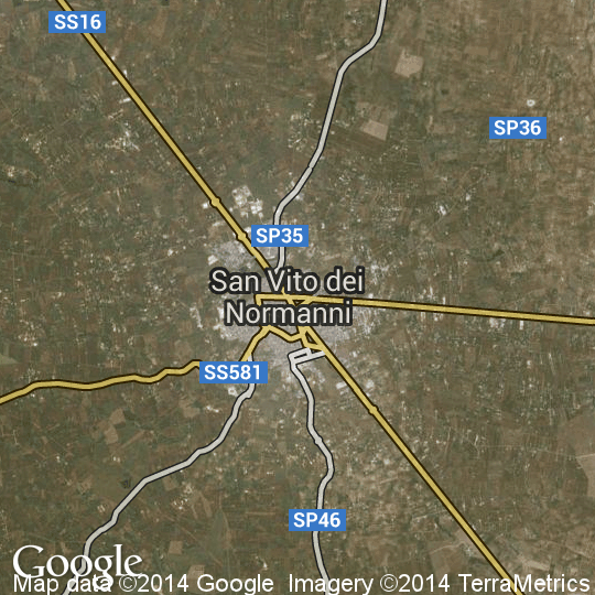 Mappa di San Vito dei Normanni, Cartine Stradali e Foto Satellitari