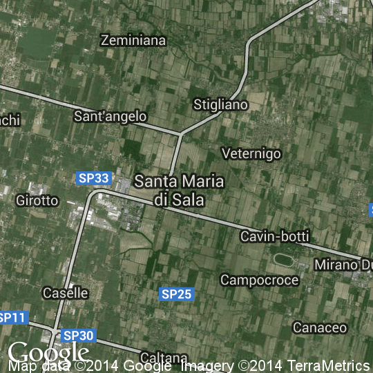 Mappa di Santa Maria di Sala, Cartine Stradali e Foto Satellitari
