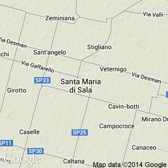 Mappa di Santa Maria di Sala, Cartine Stradali e Foto Satellitari