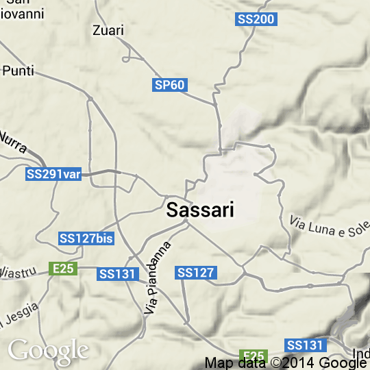 Mappa di Sassari, Cartine Stradali e Foto Satellitari