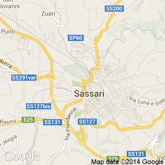 Mappa di Sassari, Cartine Stradali e Foto Satellitari