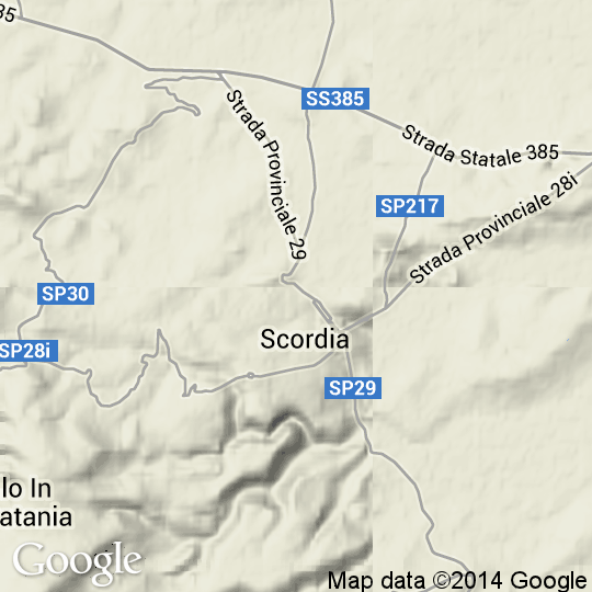 Mappa di Scordia, Cartine Stradali e Foto Satellitari