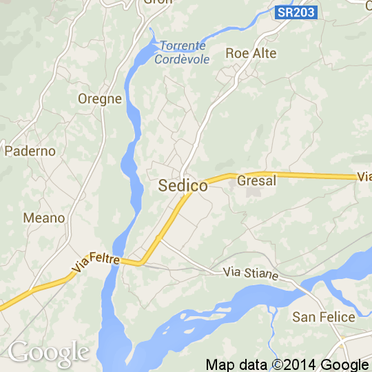 Mappa di Sedico, Cartine Stradali e Foto Satellitari