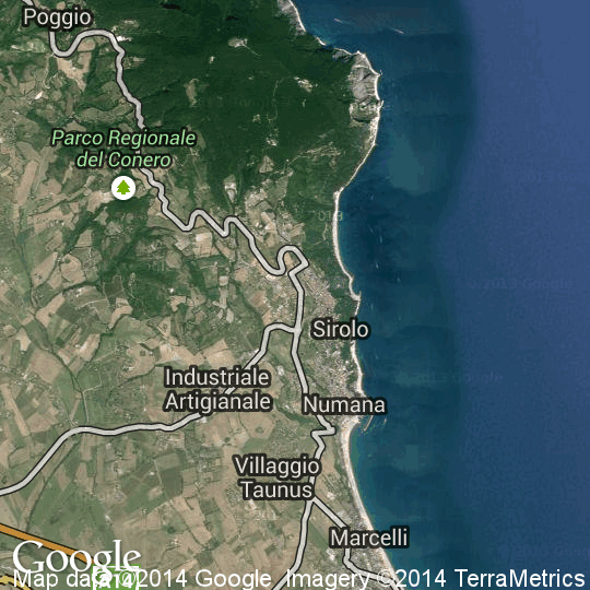 Mappa di Sirolo, Cartine Stradali e Foto Satellitari