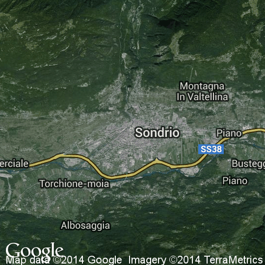 Mappa di Sondrio, Cartine Stradali e Foto Satellitari