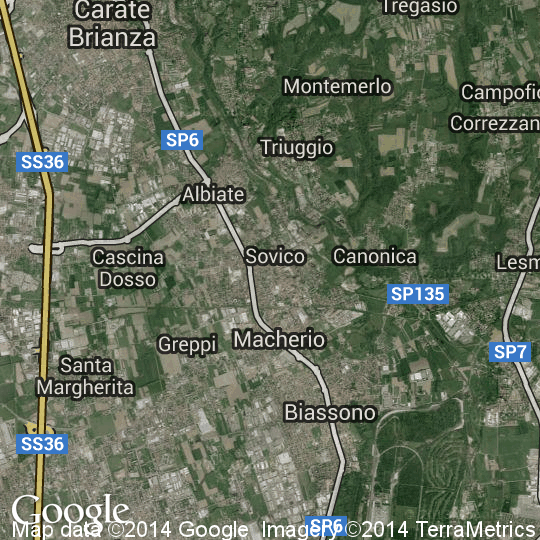 Mappa di Sovico, Cartine Stradali e Foto Satellitari