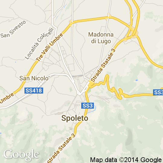 Mappa di Spoleto, Cartine Stradali e Foto Satellitari