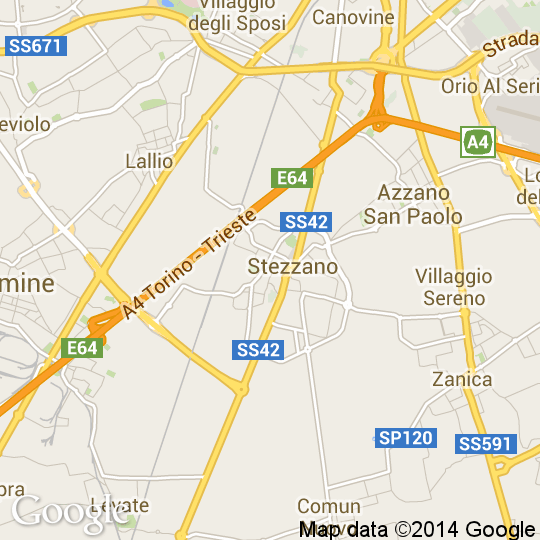 Mappa di Stezzano, Cartine Stradali e Foto Satellitari