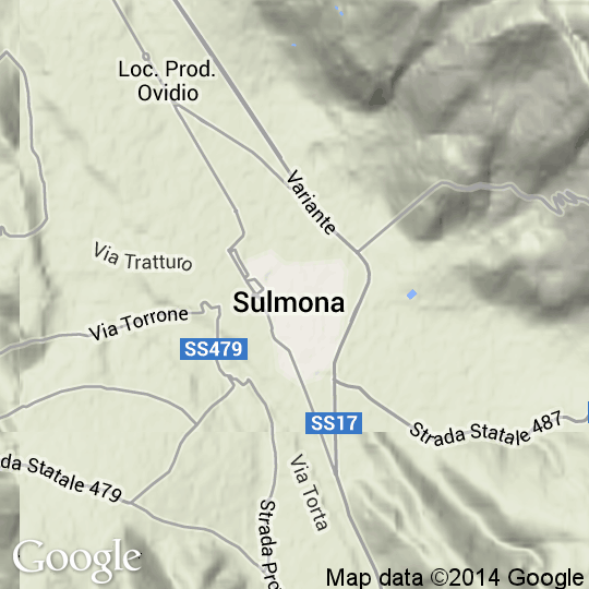 Mappa di Sulmona, Cartine Stradali e Foto Satellitari