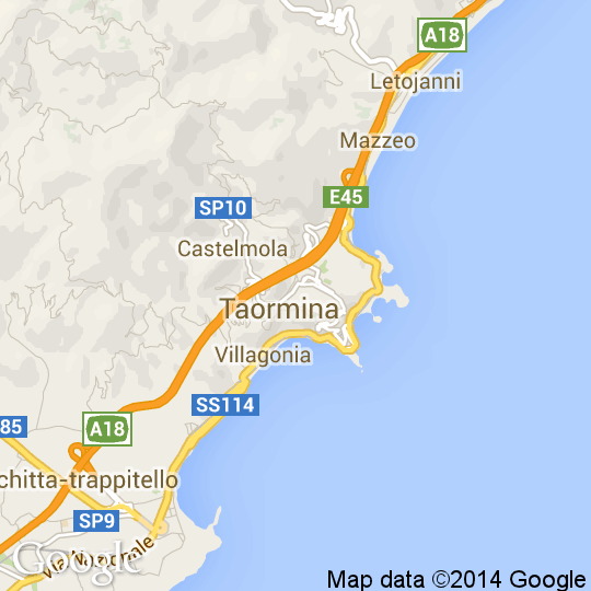 Mappa di Taormina, Cartine Stradali e Foto Satellitari