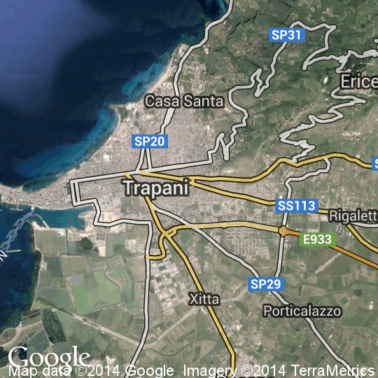 Mappa di Trapani, Cartine Stradali e Foto Satellitari