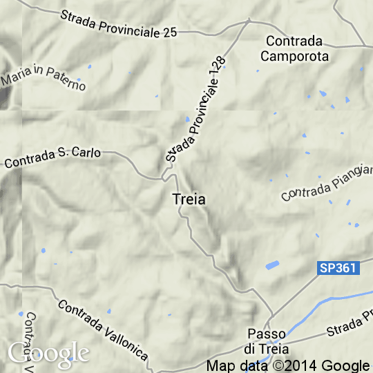 Mappa di Treia, Cartine Stradali e Foto Satellitari