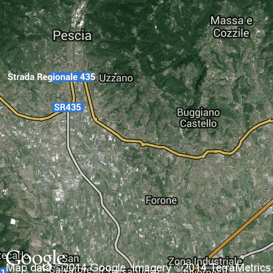 Mappa d'Uzzano, Cartine Stradali e Foto Satellitari