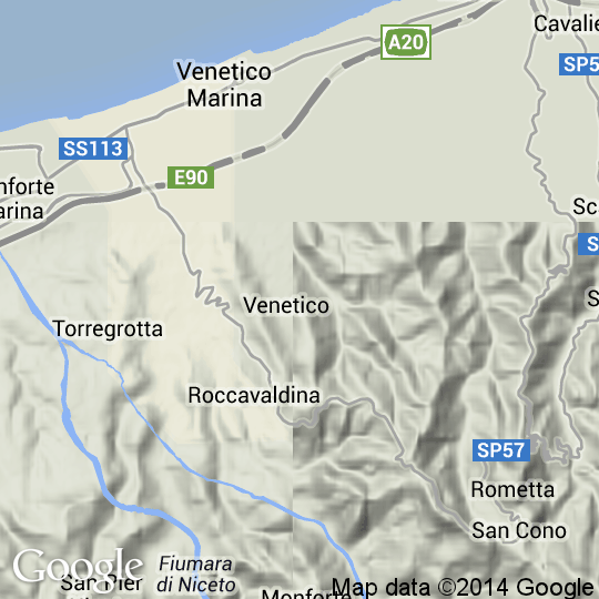 Mappa di Venetico, Cartine Stradali e Foto Satellitari