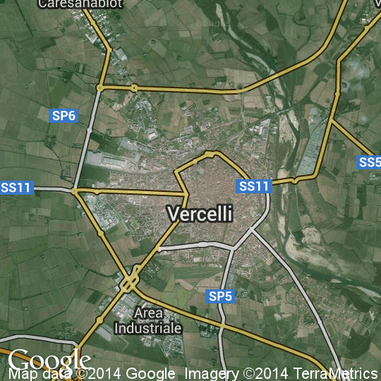 Mappa di Vercelli, Cartine Stradali e Foto Satellitari