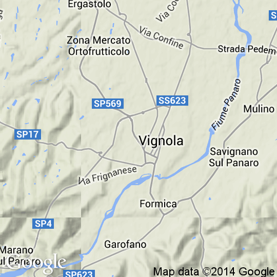 Mappa di Vignola, Cartine Stradali e Foto Satellitari
