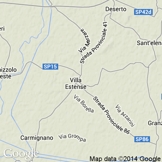 Mappa di Villa Estense, Cartine Stradali e Foto Satellitari