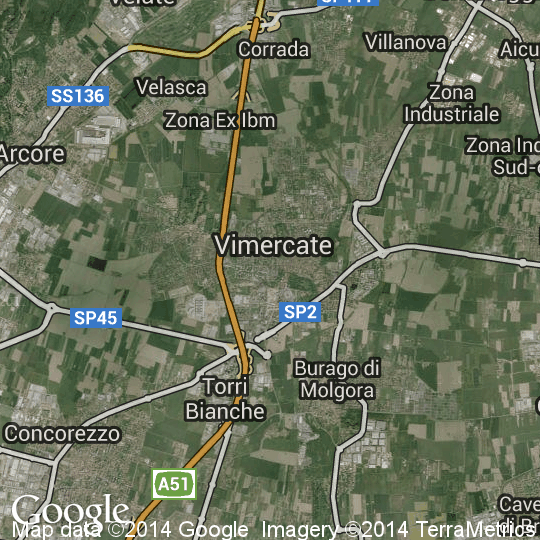 Mappa di Vimercate, Cartine Stradali e Foto Satellitari