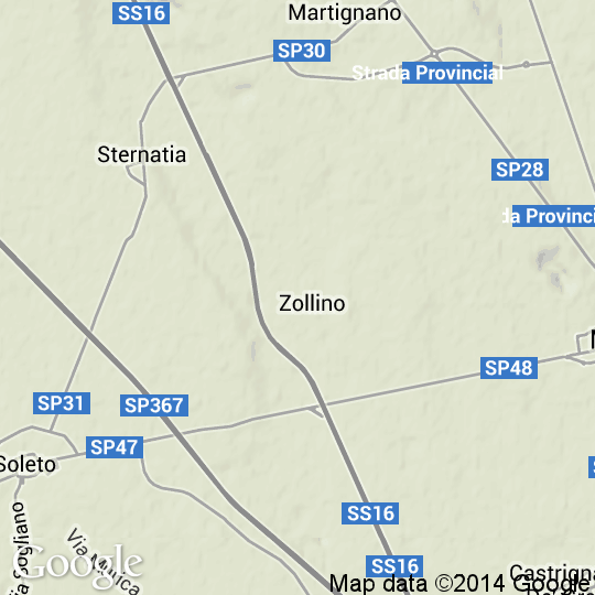 Mappa di Zollino, Cartine Stradali e Foto Satellitari